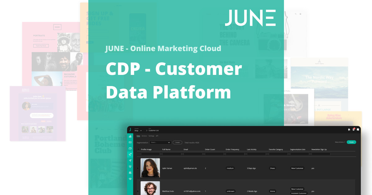 JUNE as Customer Data Platform Solution | CDP | Online Marketing